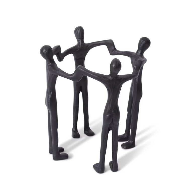 4 Person Friendship Sculpture Black - Lewis & Co.