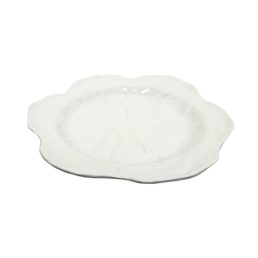 Melamine Cabbage Round Platter White - Lewis & Co.
