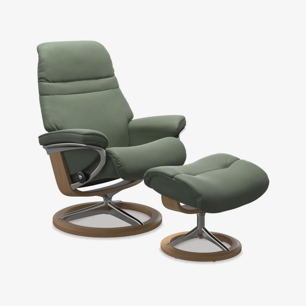 Stressless® Sunrise Large Leather Recliner - Signature Base - Lewis & Co.